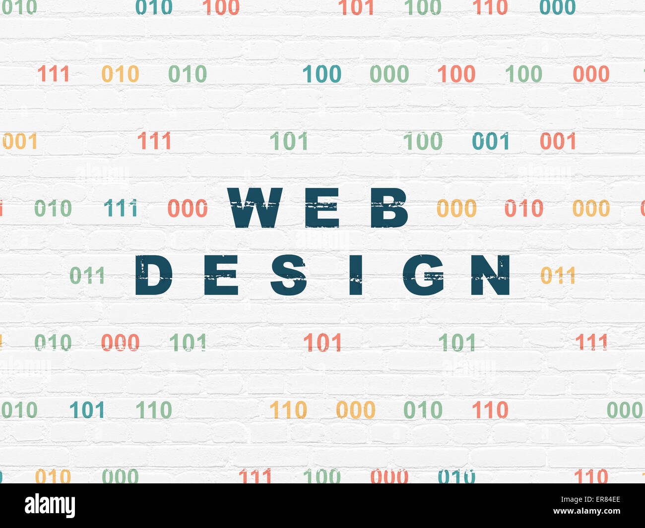 Web development concept: Web Design on wall background Stock Photo - Alamy