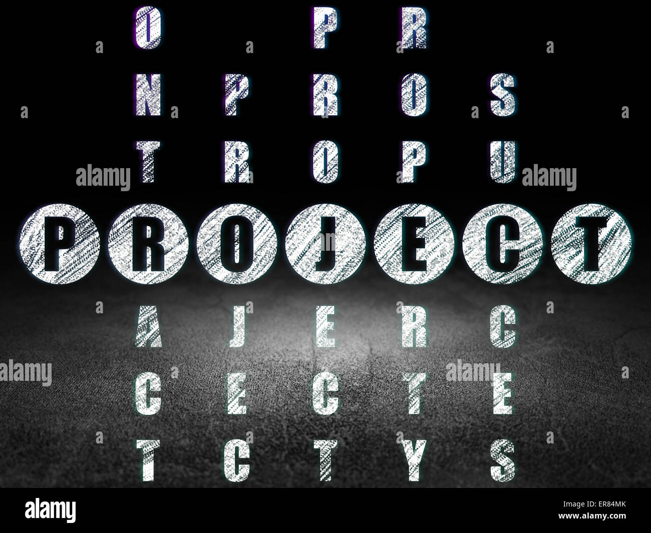 Finance concept: word Project in solving Crossword Puzzle Stock Photo ...