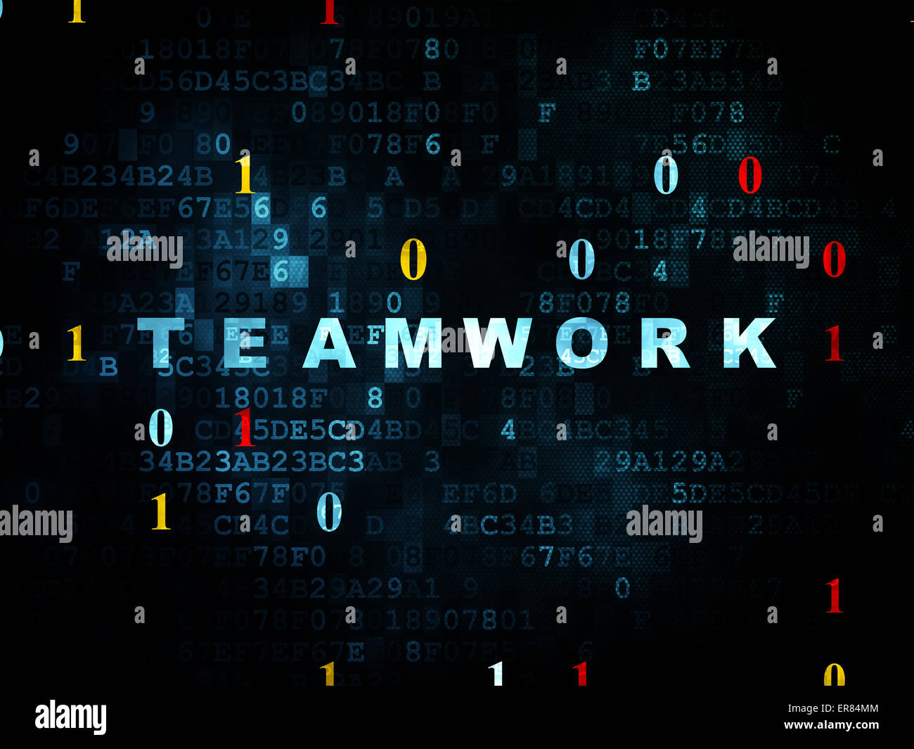 Finance concept: Teamwork on Digital background Stock Photo - Alamy