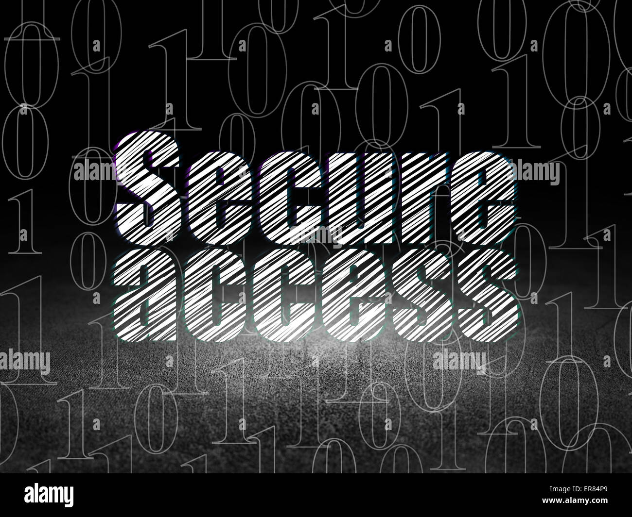 Protection concept: Secure Access in grunge dark room Stock Photo - Alamy