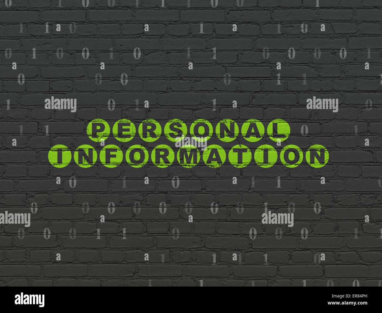 Protection concept: Personal Information on wall background Stock Photo ...