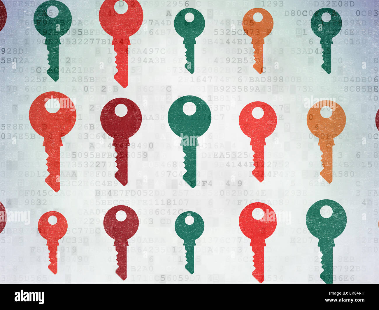 Safety concept: Key icons on Digital Paper background Stock Photo - Alamy