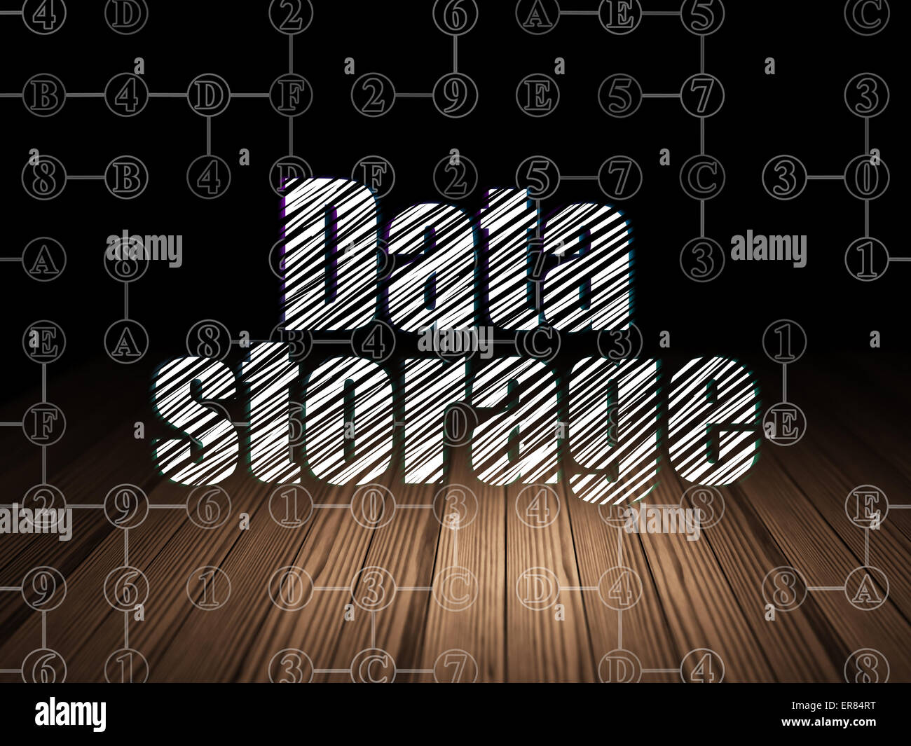 Information concept: Data Storage in grunge dark room Stock Photo - Alamy