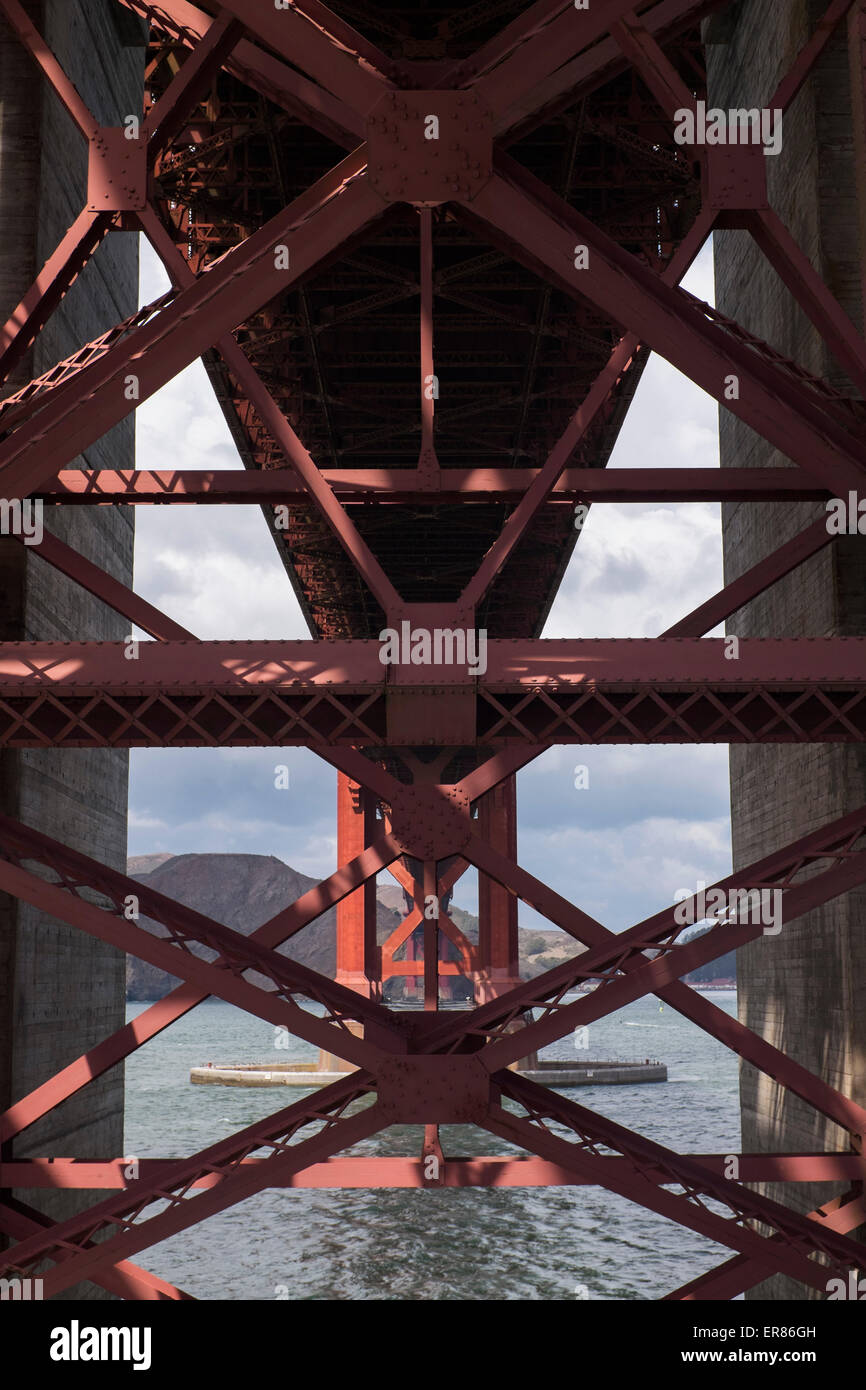 Architectural detail of Golden Gate Bridge Stock Photo - Alamy