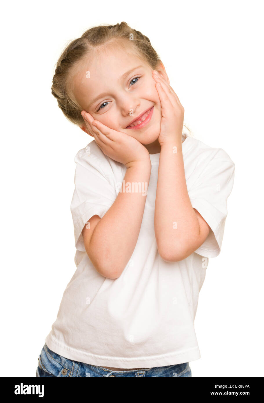 happy little girl portrait Stock Photo - Alamy