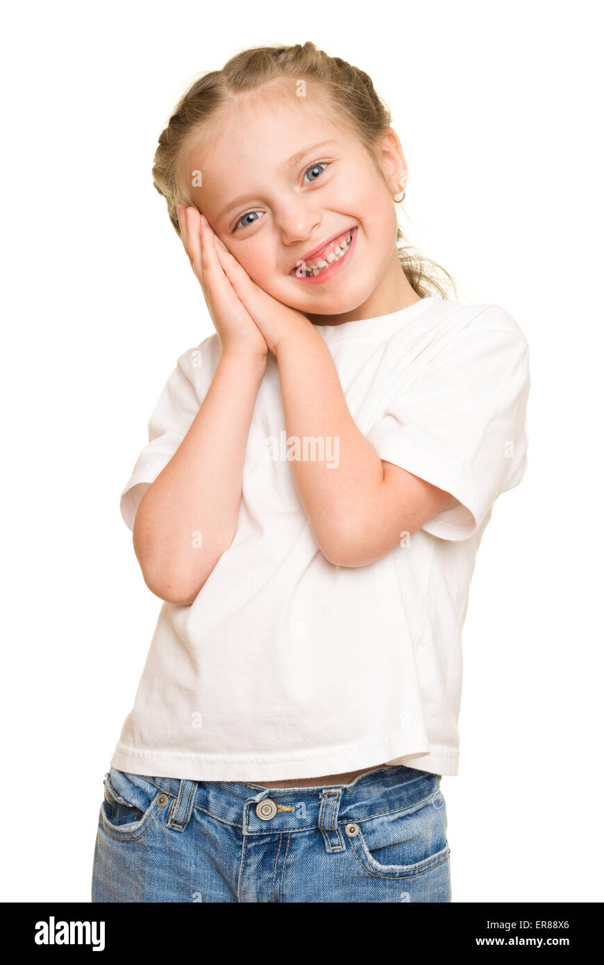 happy little girl portrait Stock Photo - Alamy