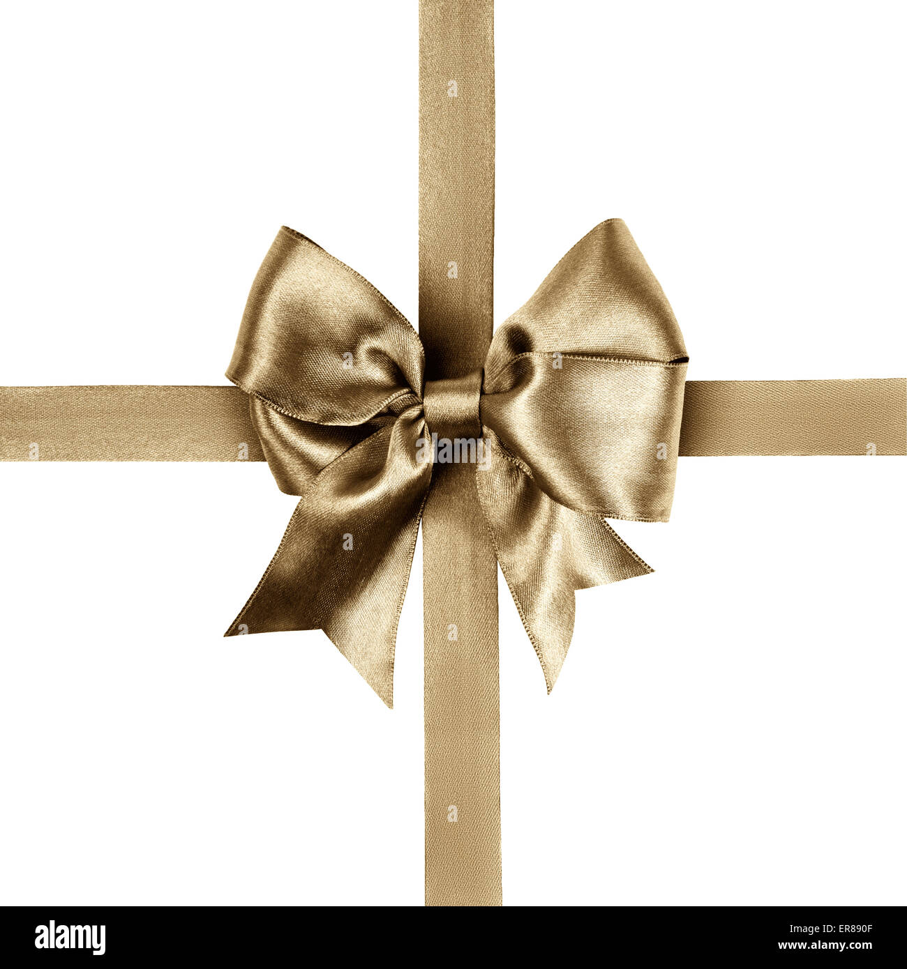 dark brown bow made from silk ribbon isolated Stock Photo - Alamy