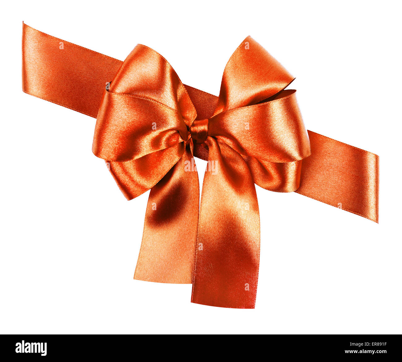 red bow made from silk ribbon isolated Stock Photo - Alamy