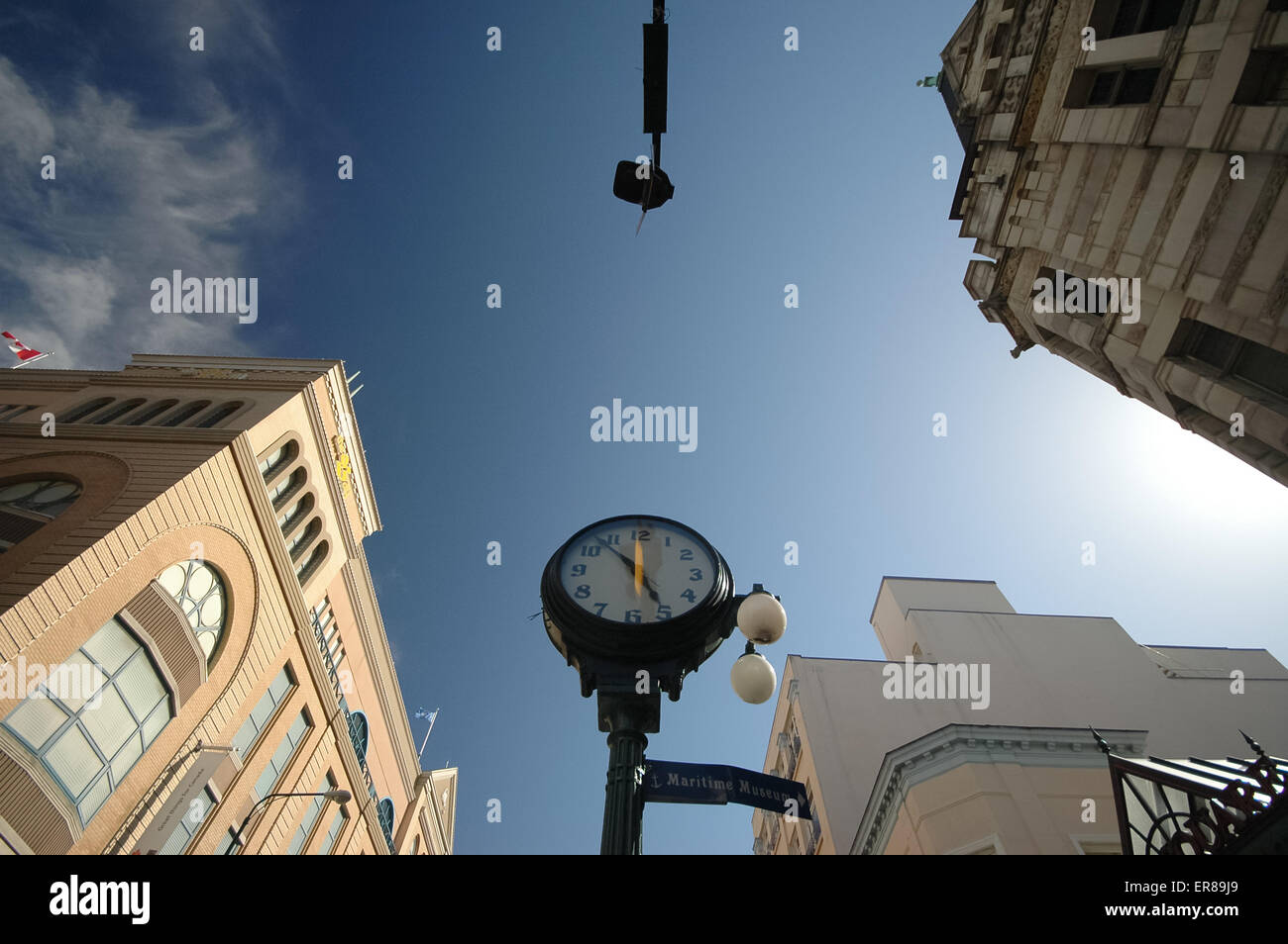 looking up perspective of old town Stock Photo - Alamy