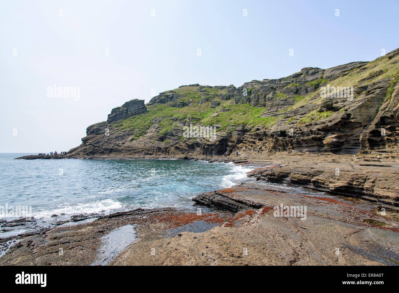 Yongmeori Coast(Dragon head coast), a tourist attraction famous for ...