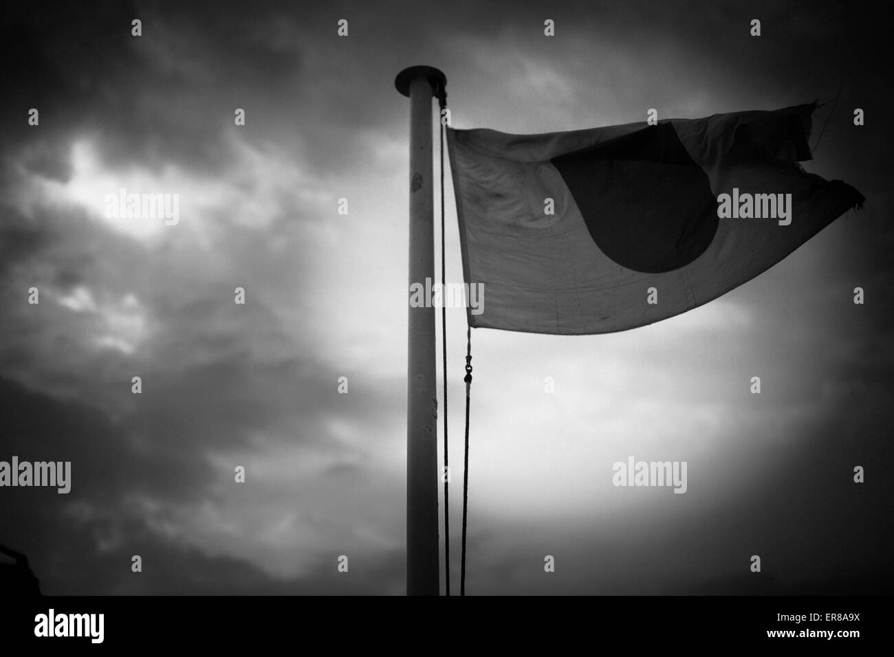 Japanese flag Black and White Stock Photos & Images - Alamy