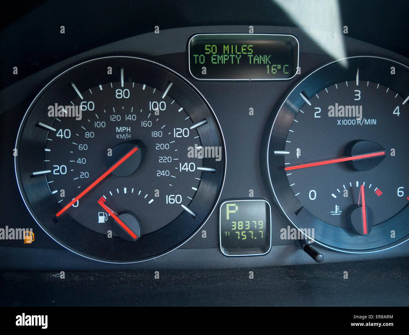 Matlock,derbyshire,UK. May 26, 2015. close up of a car dashboard ...