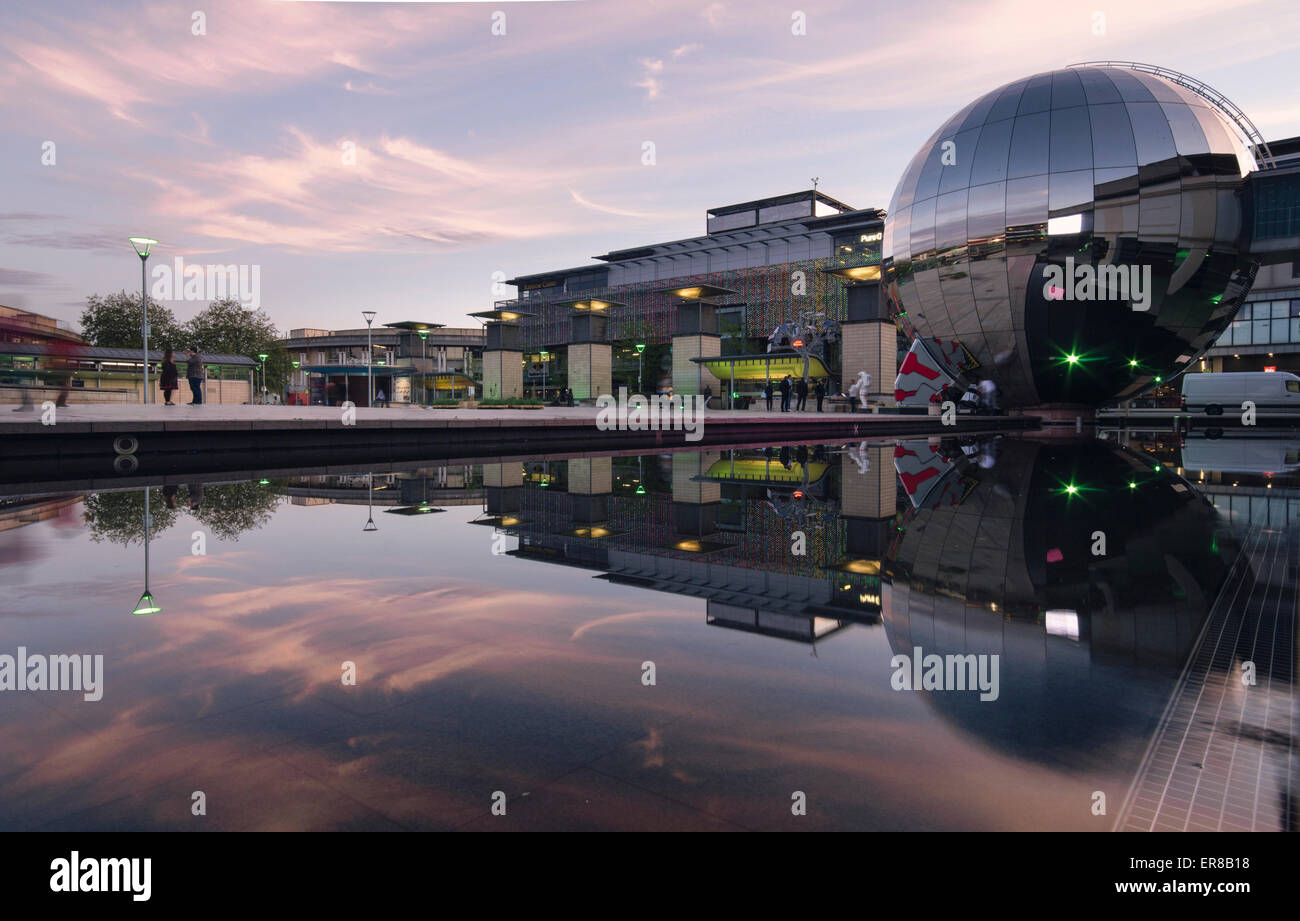 Bristol's Millennium Square Reflections at Sunset England UK Stock Photo - Alamy
