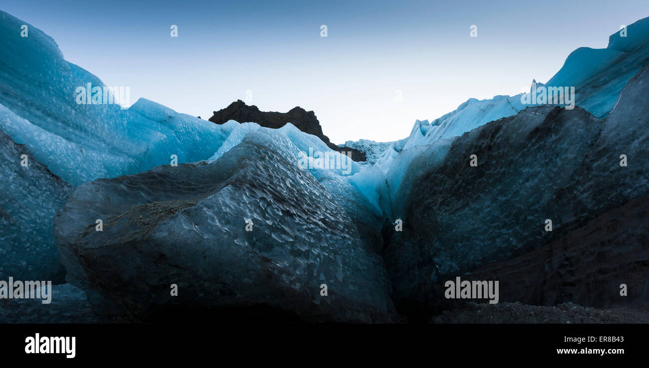 Surrounding glacier ice wall Stock Photo - Alamy