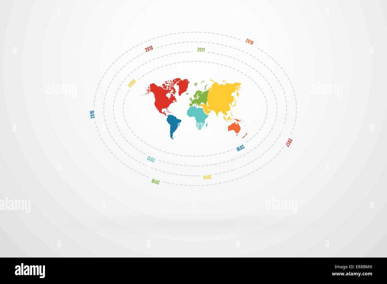 World Map Vector With Year Calendar Concept Stock Vector Image & Art ...
