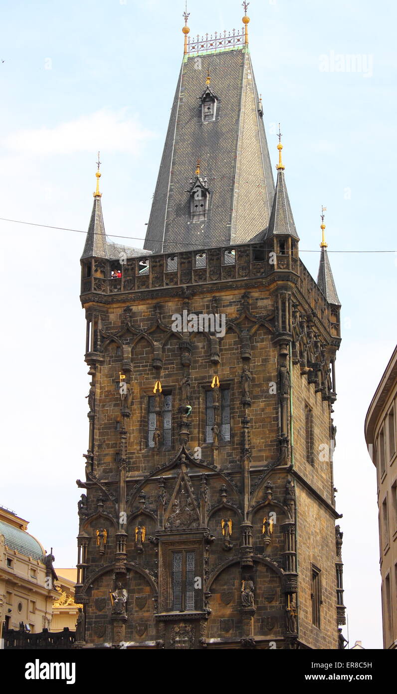 The Powder tower in Prague, Czech Republic Stock Photo - Alamy