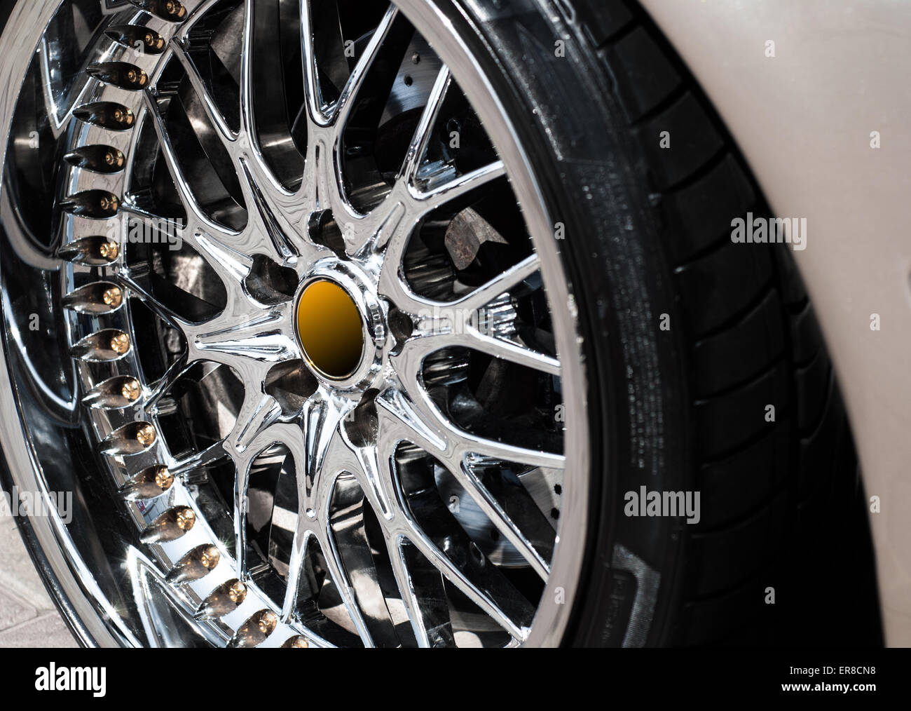 decorative car wheel Stock Photo - Alamy