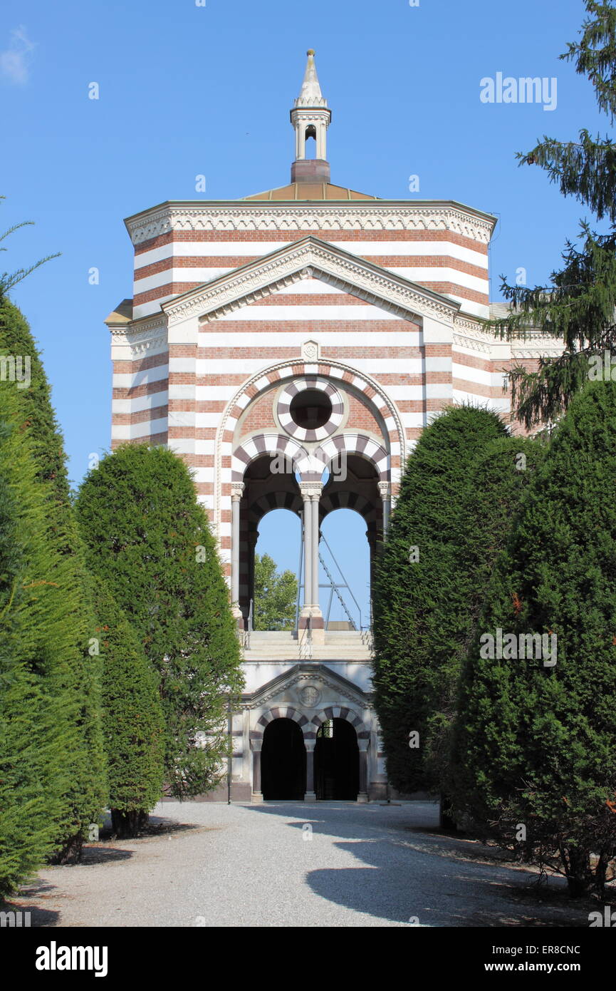 Boulevard along the Monumental Cemetery of Milan, Italy Stock Photo - Alamy