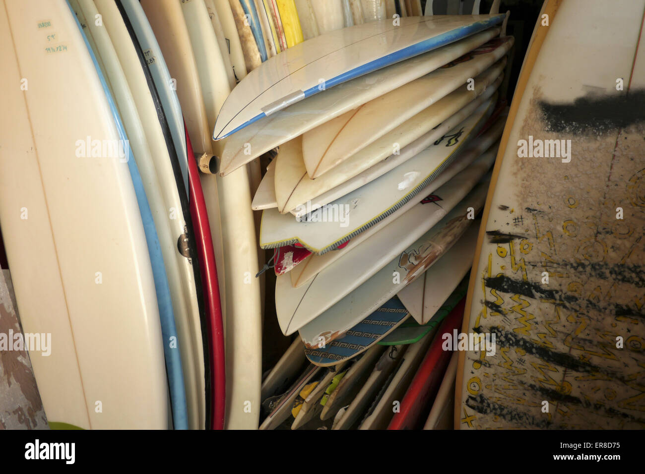 Full frame shot of surfboards Stock Photo - Alamy