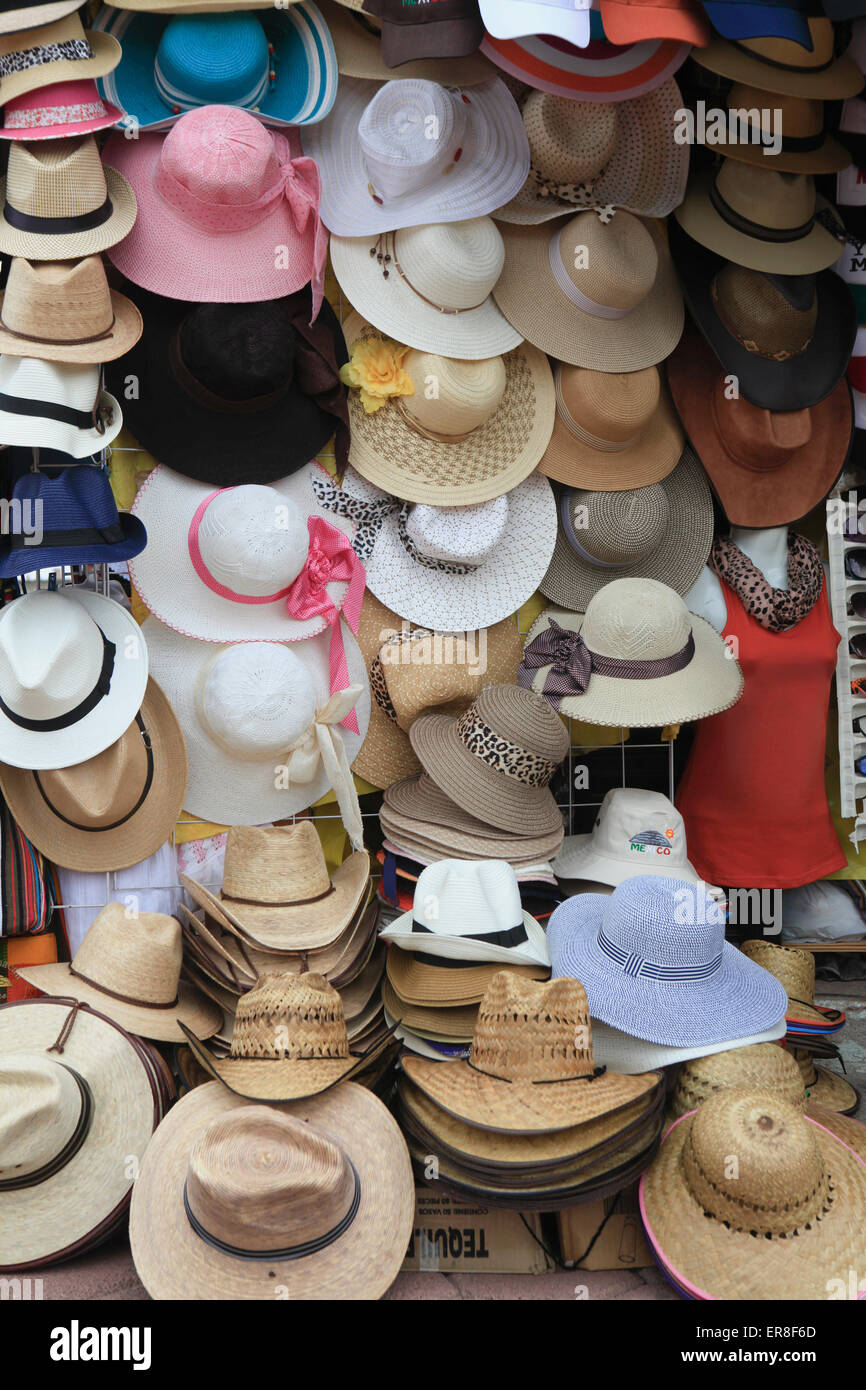 Full frame shot of sun hats displayed at store Stock Photo - Alamy