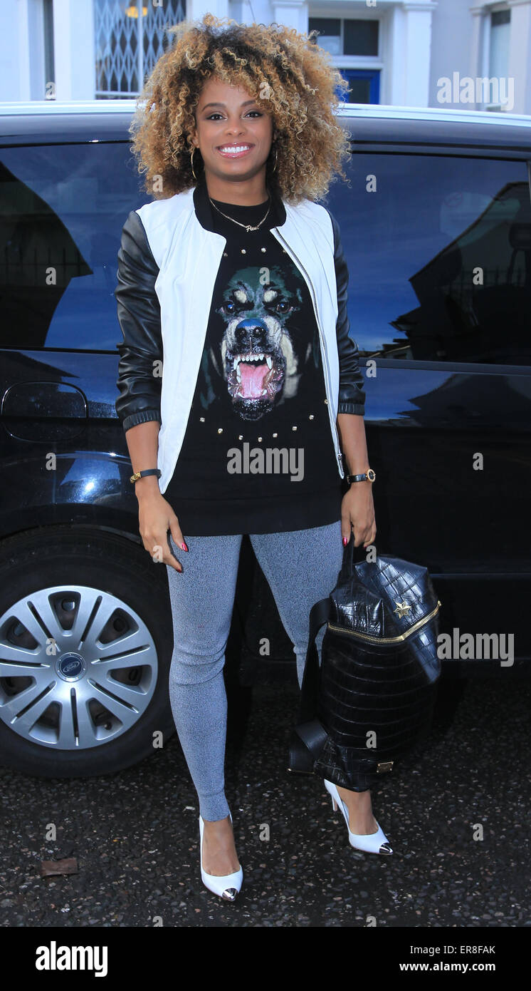 X Factor finalists arrive at a recording studio for rehearsals ...