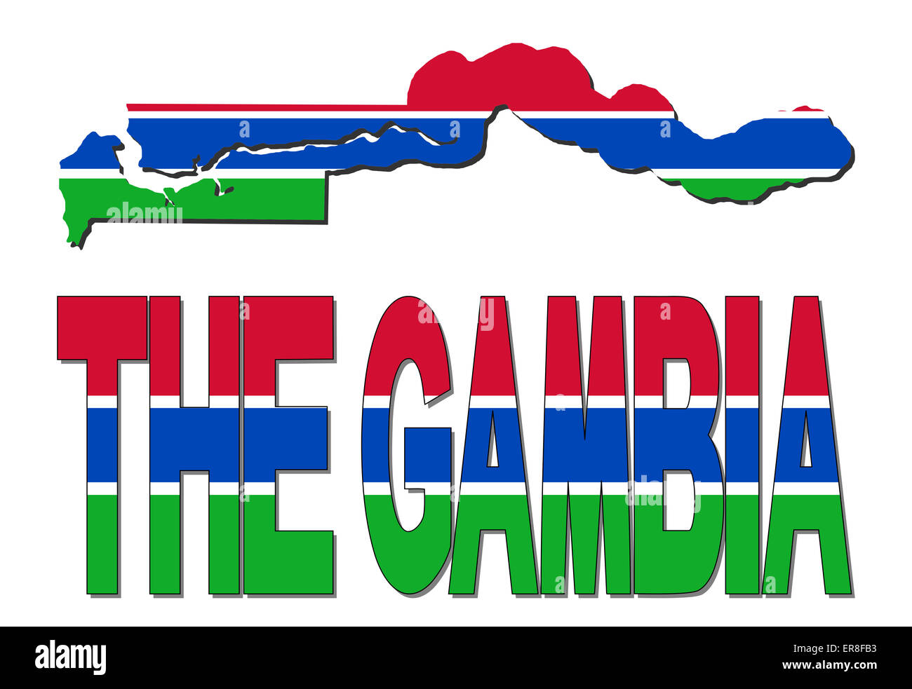 Gambia map hi-res stock photography and images - Alamy