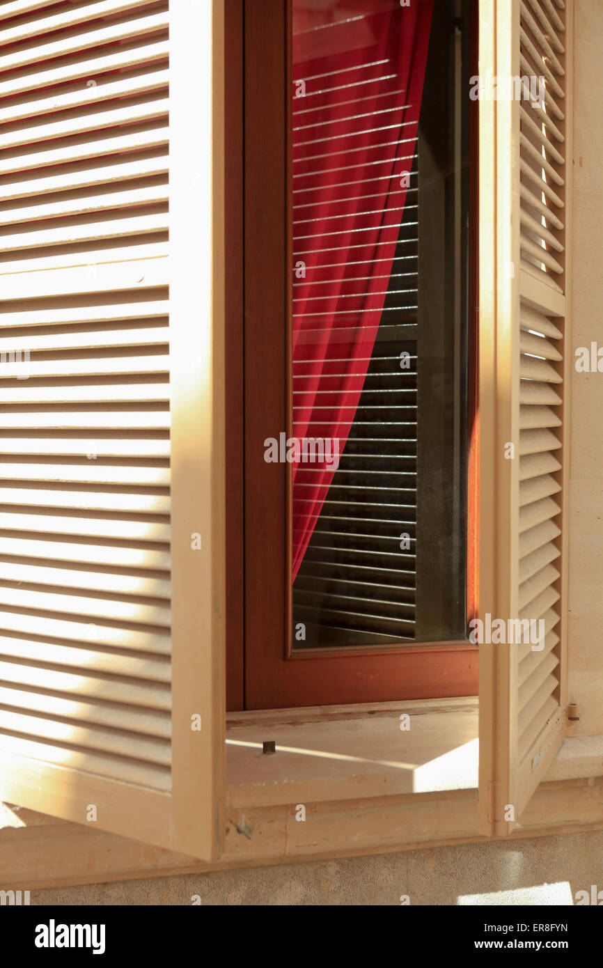 Close-up of open window at home Stock Photo - Alamy