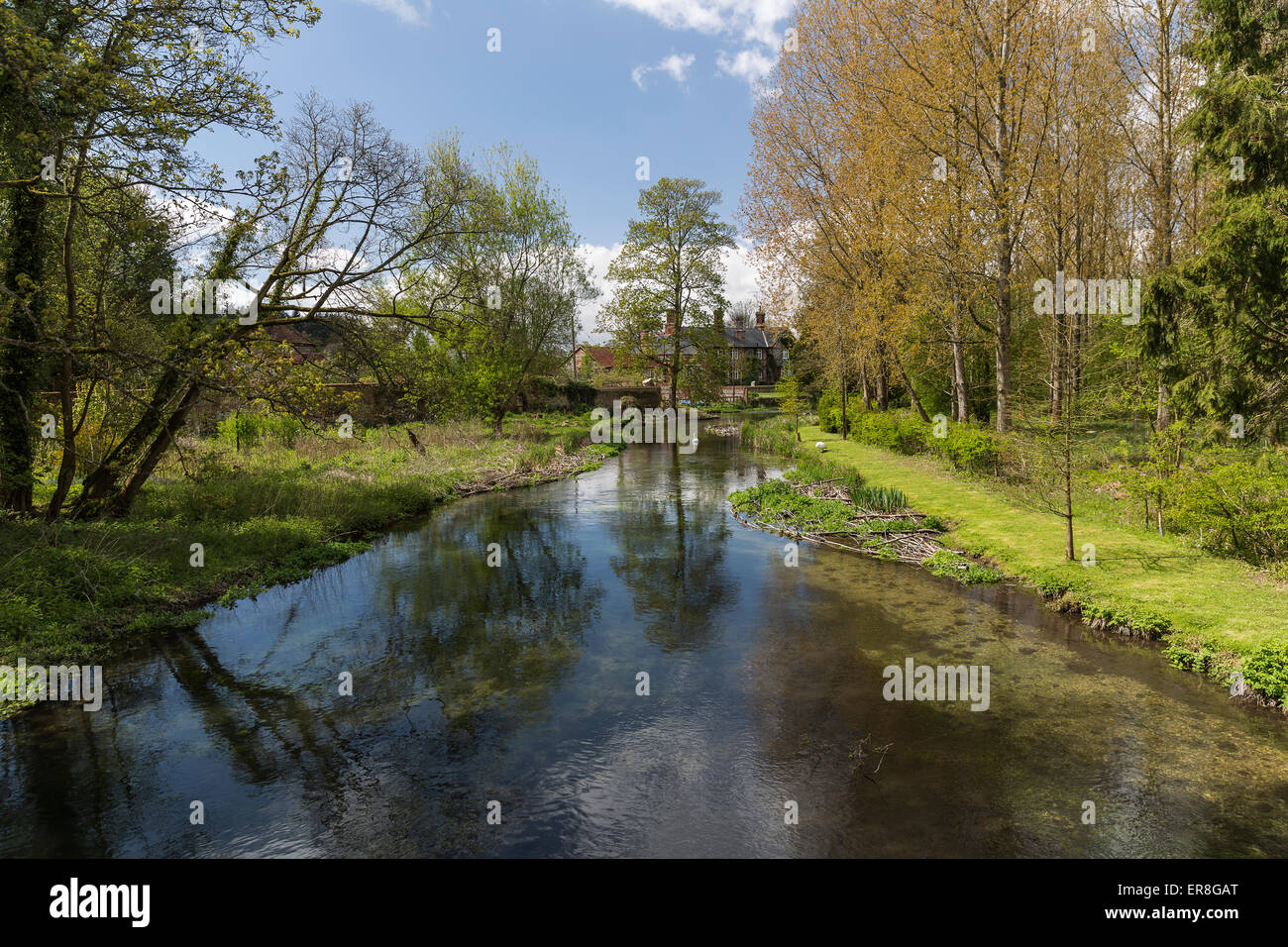 River Test at Freefolk, Hampshire, England, UK Stock Photo - Alamy