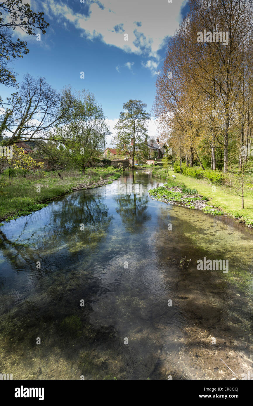 River Test at Freefolk, Hampshire, England, UK Stock Photo - Alamy