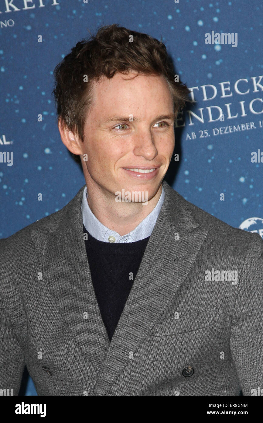 Eddie Redmayne promoting his movie Die Entdeckung der Unendlichkeit ...