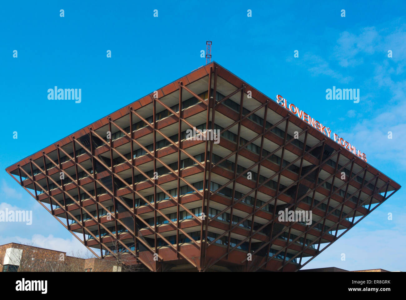 Slovak Radio Building (1983), Bratislava, Slovakia, Europe Stock Photo ...
