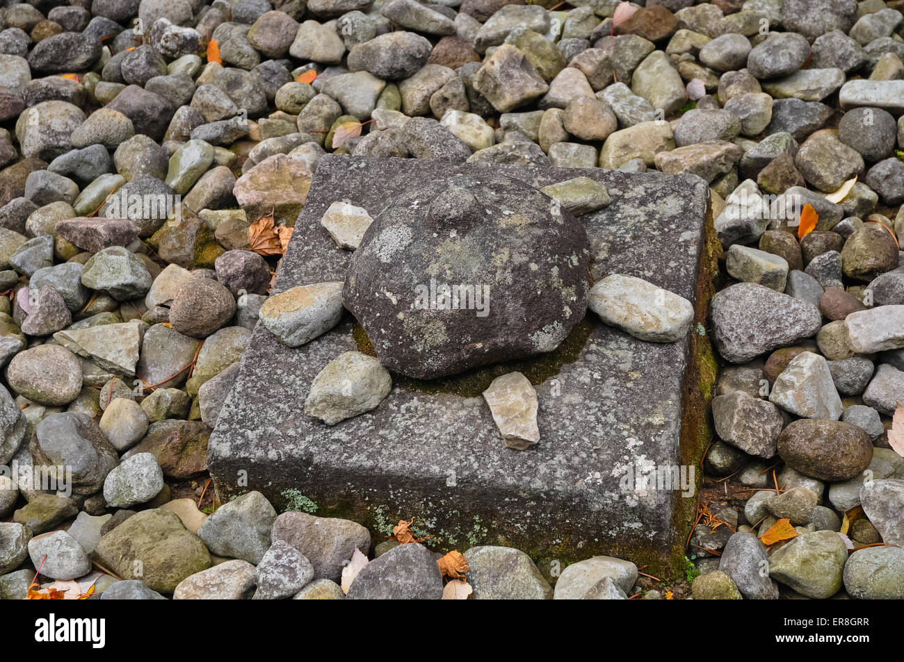 Zen rock stacking in harmony garden in Japan Stock Photo - Alamy