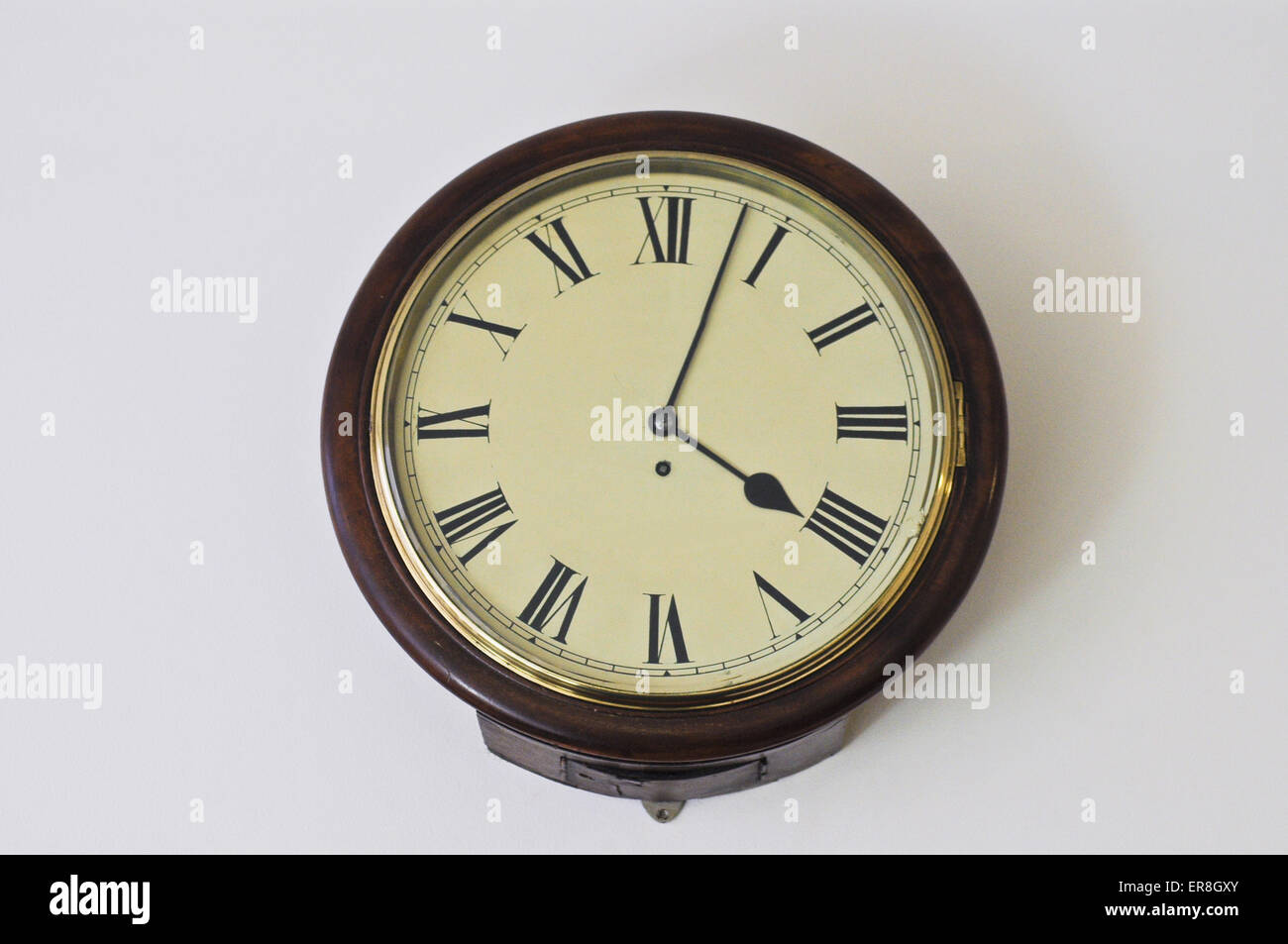 Vintage classic roman clock isolated Stock Photo - Alamy