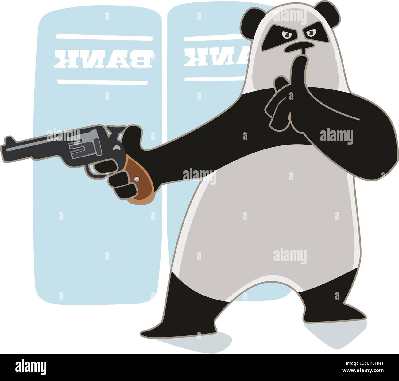Panda gun Stock Vector Images - Alamy