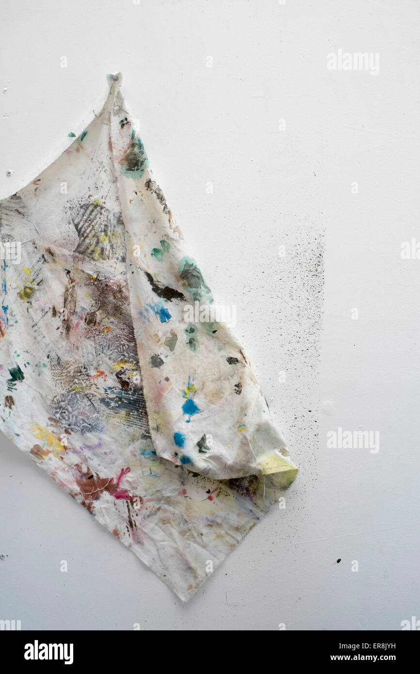 Messy napkin on white background Stock Photo - Alamy