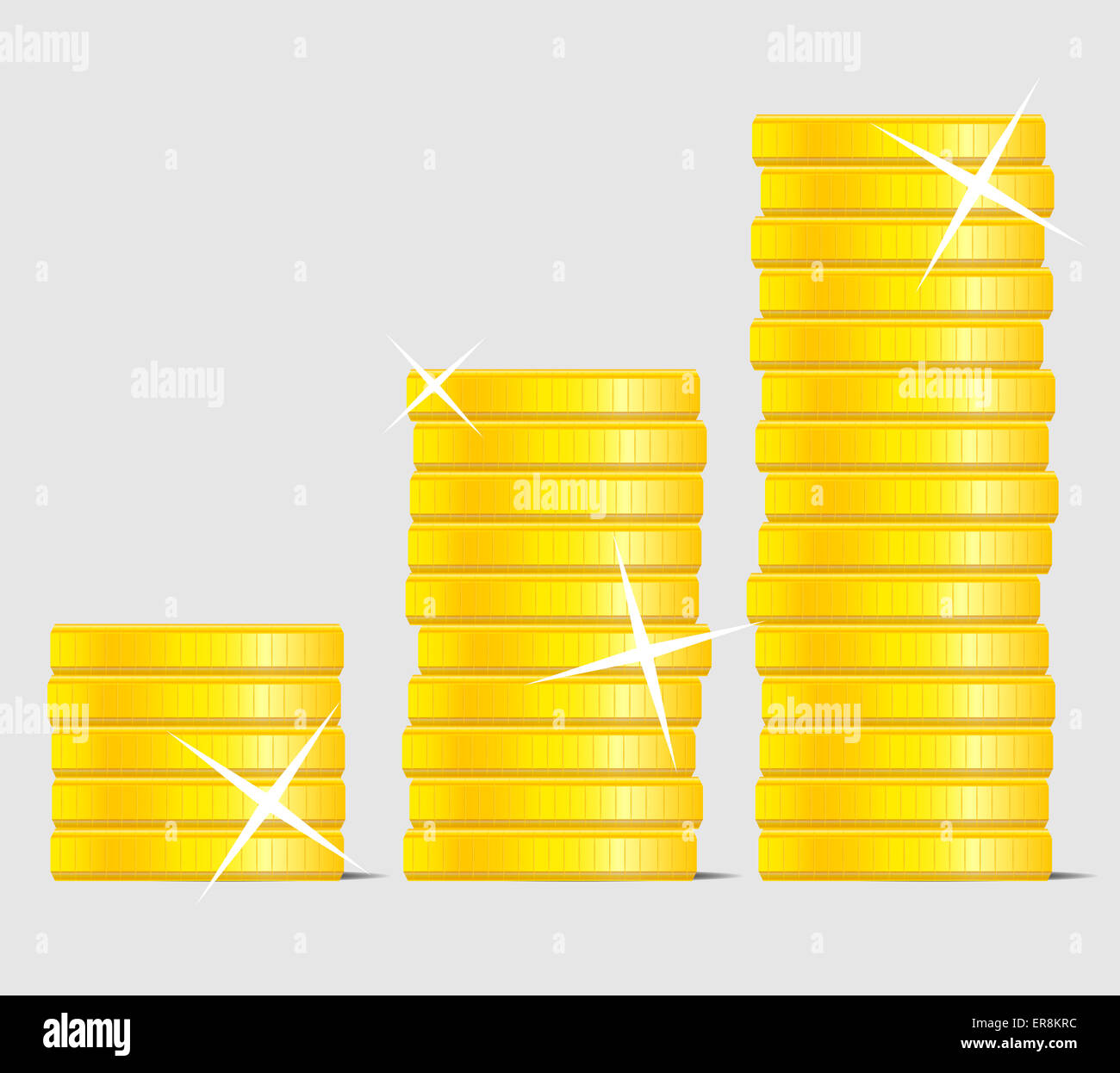 Coin stock. Success currency business wealth. Vector graphic ...