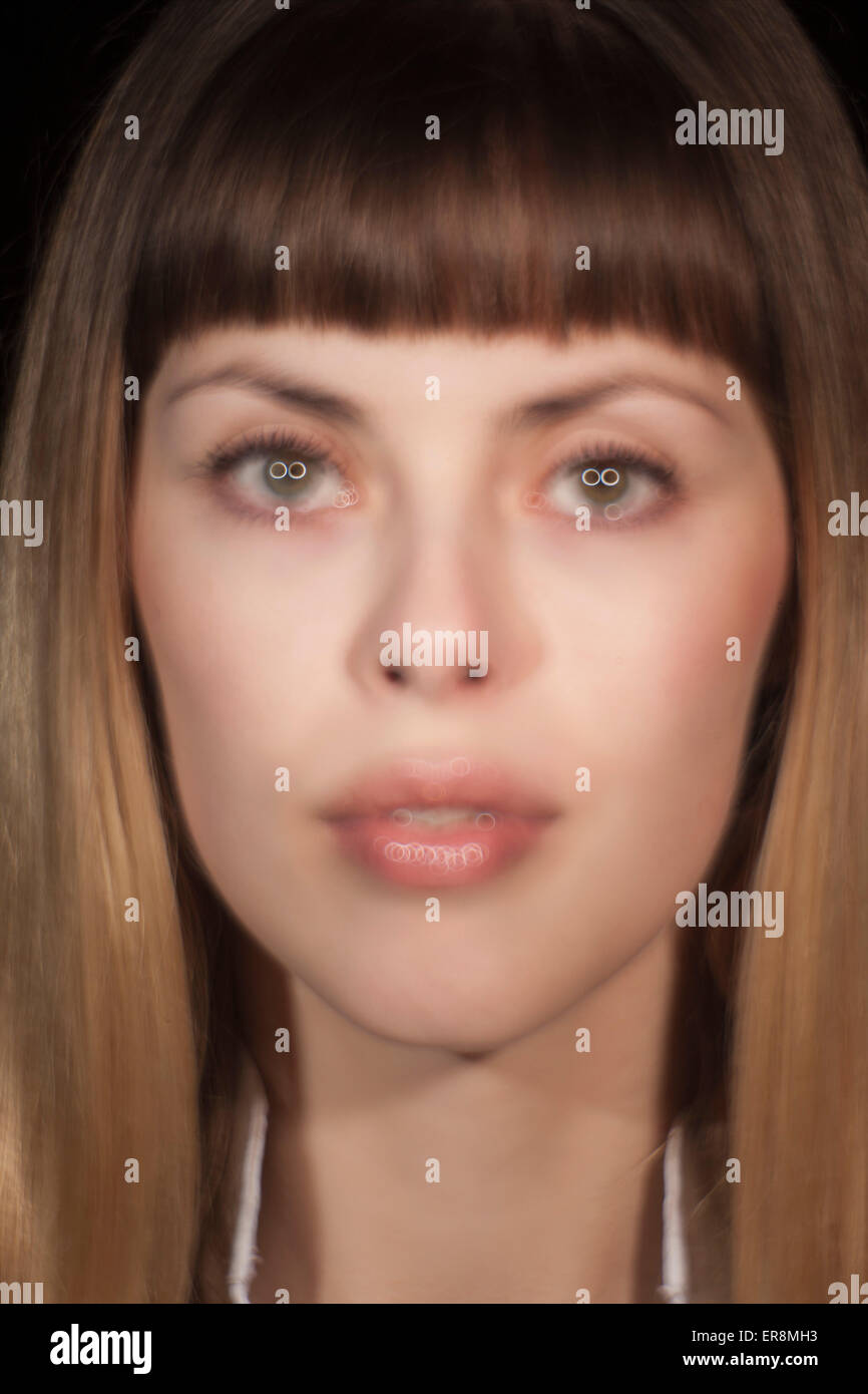 Blur image of beautiful young woman Stock Photo - Alamy