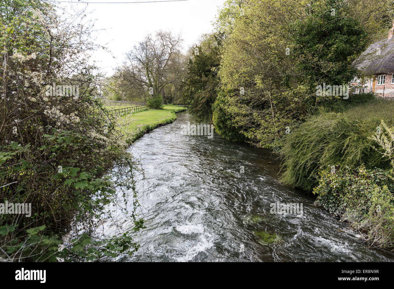 River Test at Wherwell, Hampshire, England, UK Stock Photo - Alamy