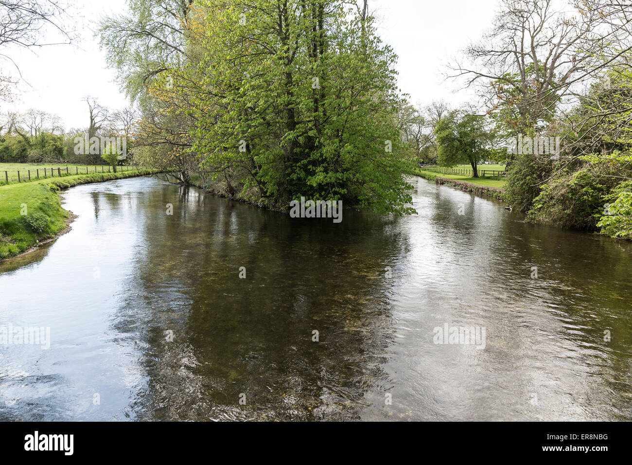 River Test at Wherwell, Hampshire, England, UK Stock Photo - Alamy