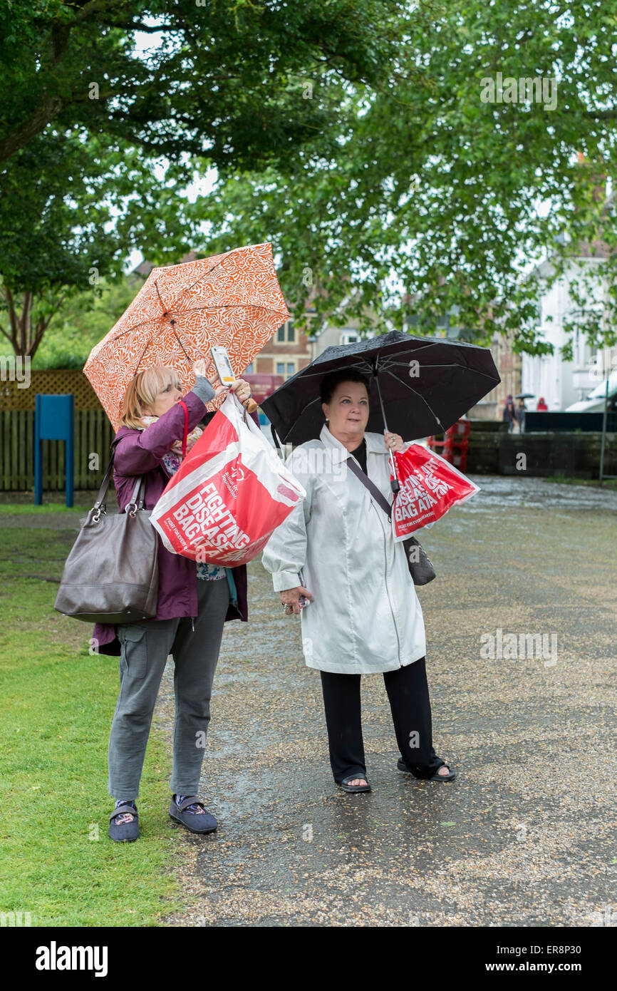 Salisbury 29th May 2015 UK Weather a wet day in Salisbury for tourists ...