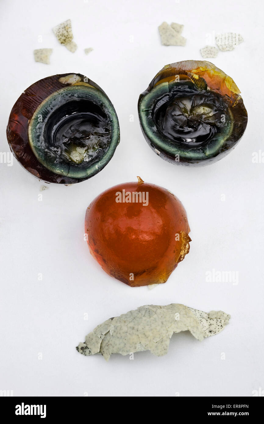 Century Egg - a delicacy in many parts of Asia Stock Photo - Alamy