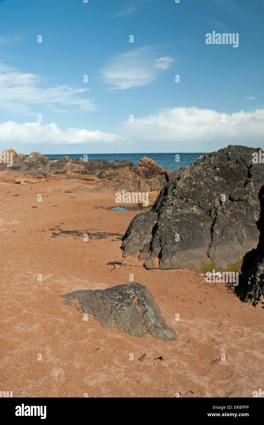 Rocks on Rosemarkie Beach Stock Photo - Alamy