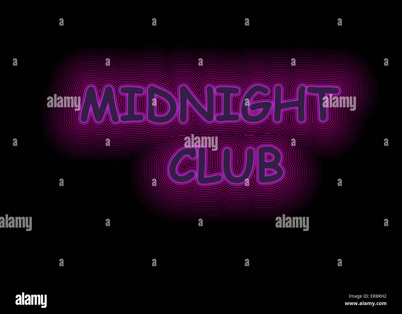 Background illustration for Midnight Club Stock Photo - Alamy