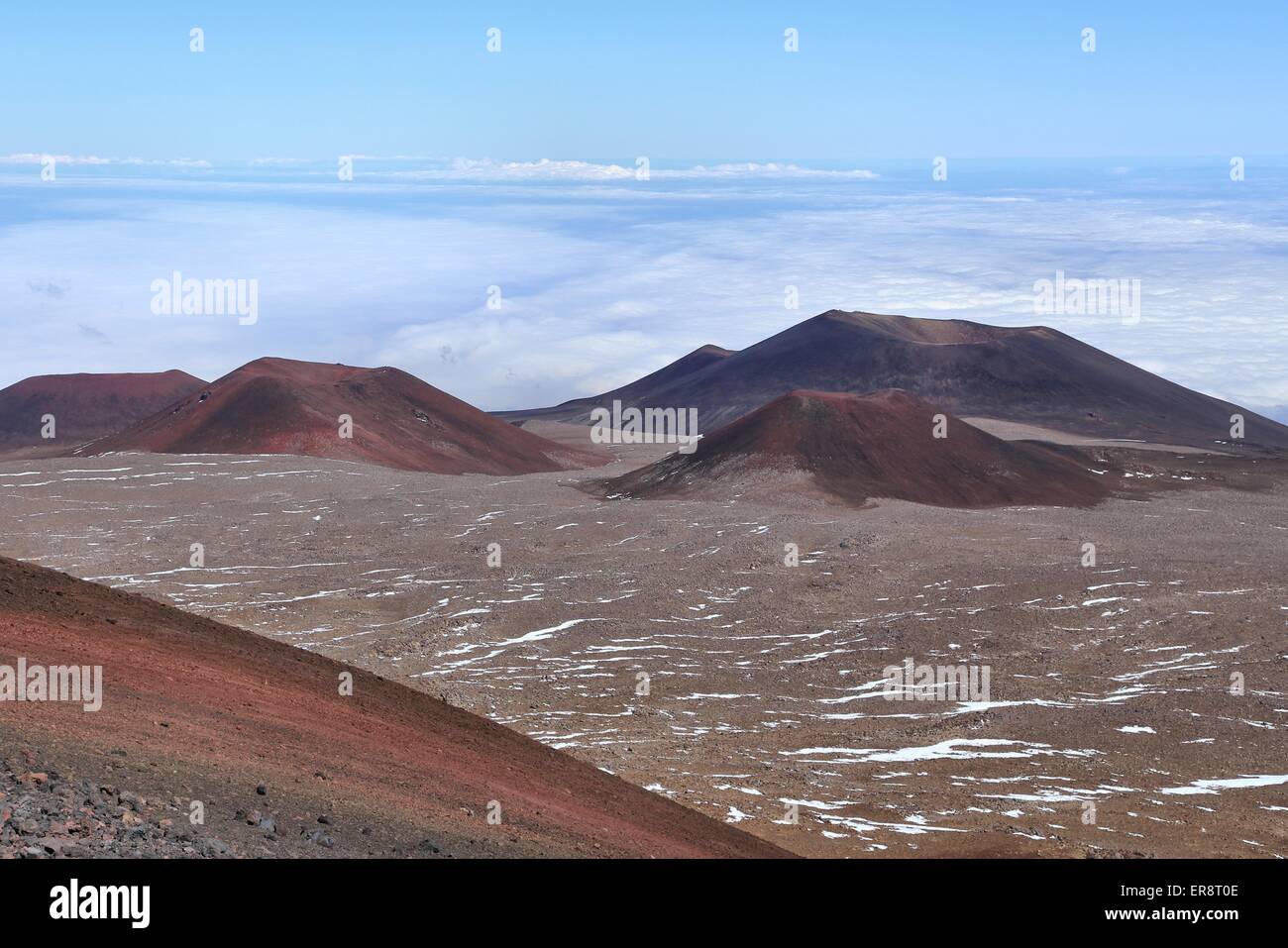 Volcanic landscape taken from the Mauna Kea Observatories - on the big ...
