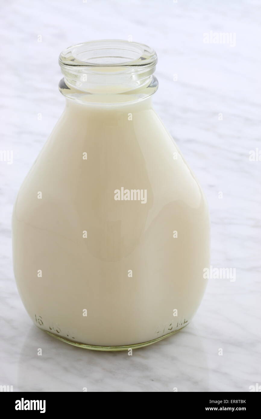 Delicious fresh milk, one of the primary sources of nutrition Stock ...