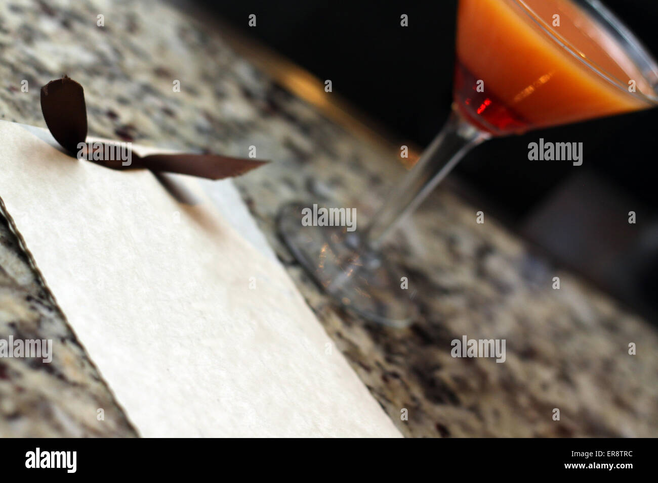 Blank Card with Multicolored Cocktail on a Bar - Copy Space Stock Photo ...