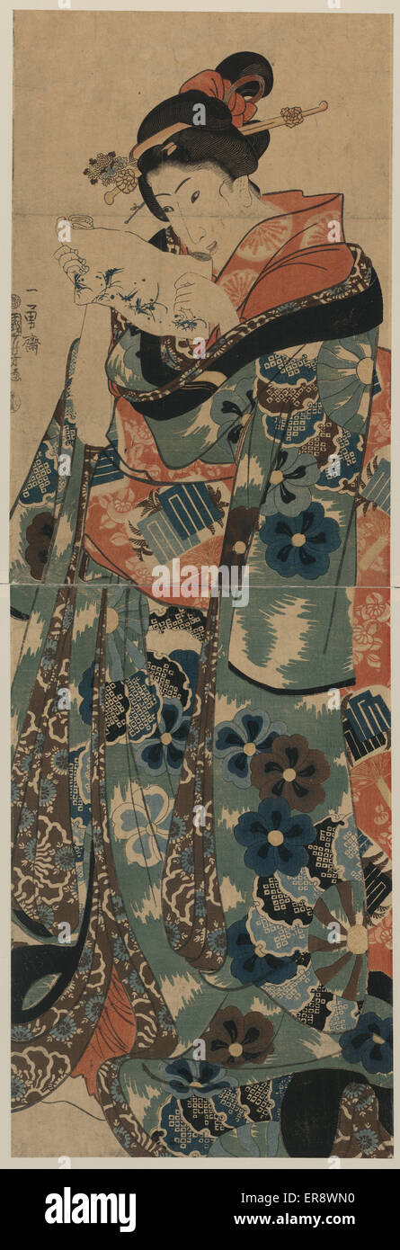 Young lady reading a letter Stock Photo - Alamy