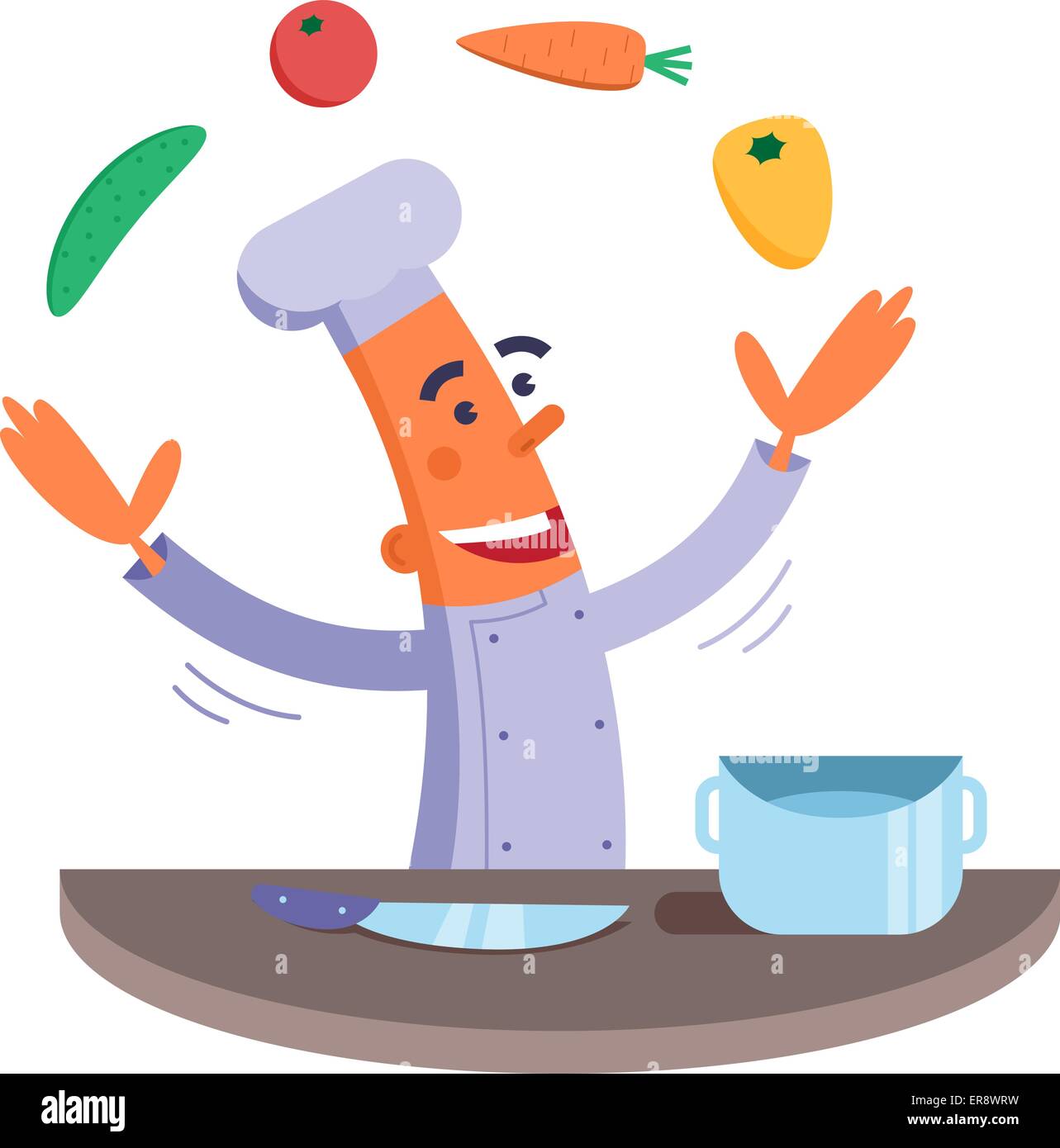 Pan with vegetables Stock Vector Images - Alamy