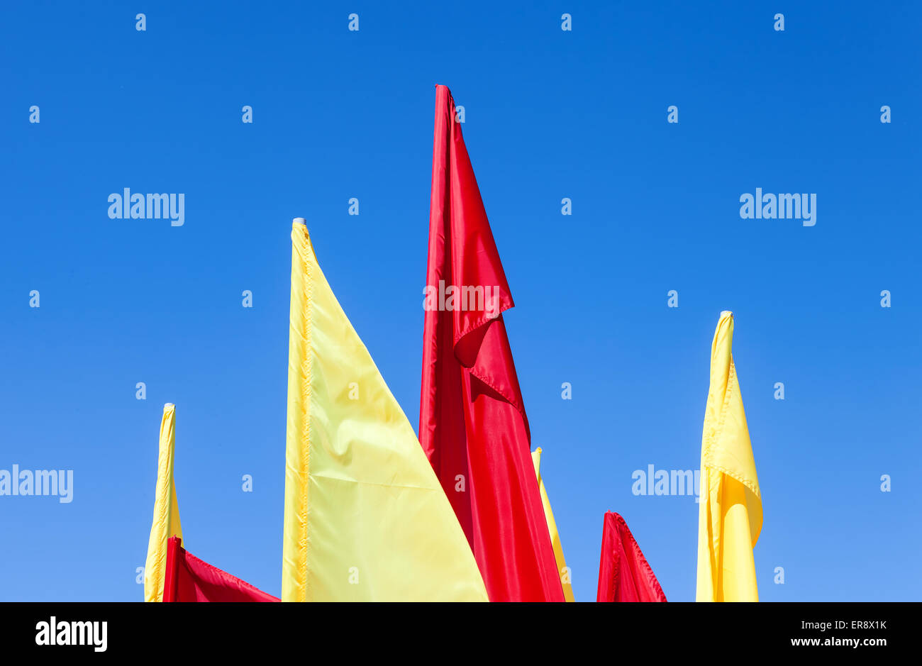 Red yellow textile flags hi-res stock photography and images - Alamy