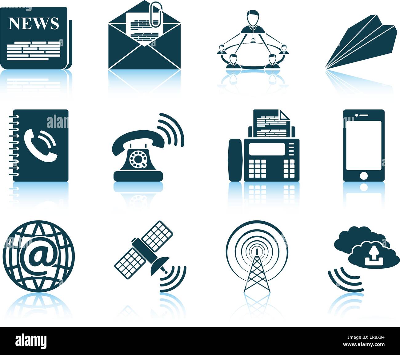 Set of communication icons. EPS 10 vector illustration without ...